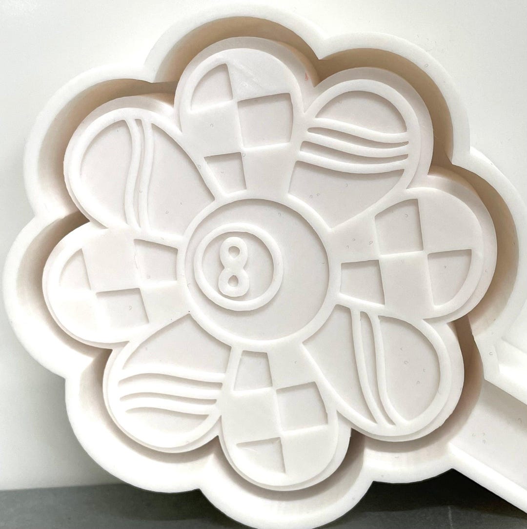 Checkered Flower Eight 8 Ball - Etsy