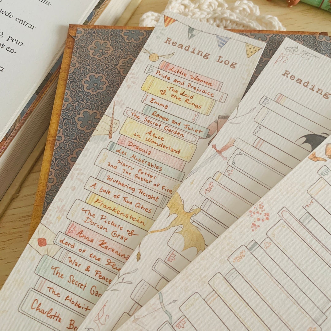 Bookmark With Reading Tracker to Write Down Your TBR or Book Log, Gift ...