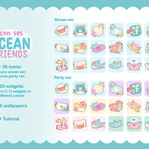 Ocean Friends Icon Set for Ios and Android With Wallpapers and Widgets ...