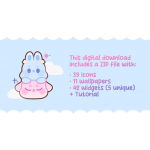 Bunny Easter Icon Set for Ios and Android With Wallpapers and Widgets ...