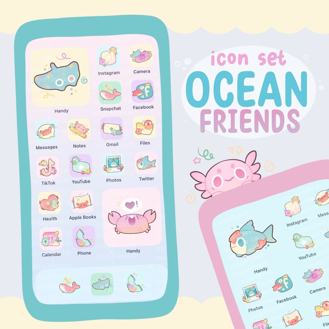 Ocean Friends Icon Set for Ios and Android With Wallpapers and Widgets ...