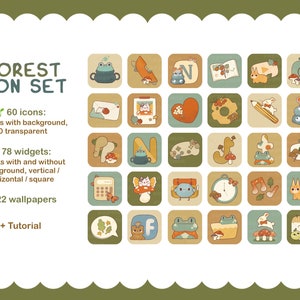 Enchanted Forest Cozy Cottagecore Icon Set for Android and Ios With ...