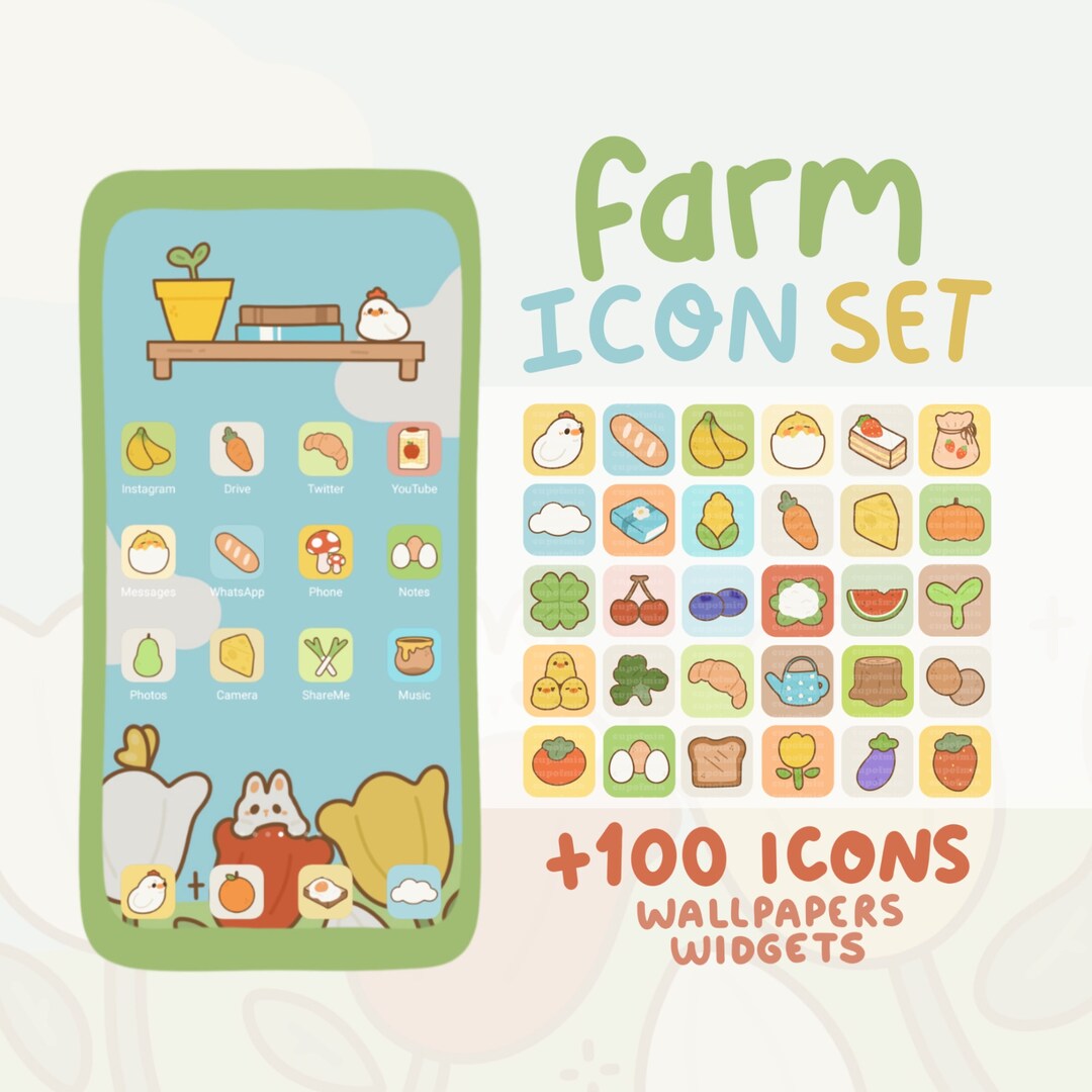 Farm Icon Set for Ios and Android / 104 Icons, 52 Designs / Wallpapers ...