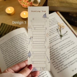 Bookmark With Reading Tracker to Write Down Your TBR or Book Log, Gift ...