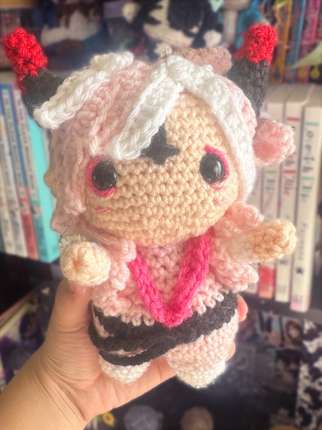 Handmade What in Hell is Bad? Satan Crochet Amigurumi Plushie - Custom ...