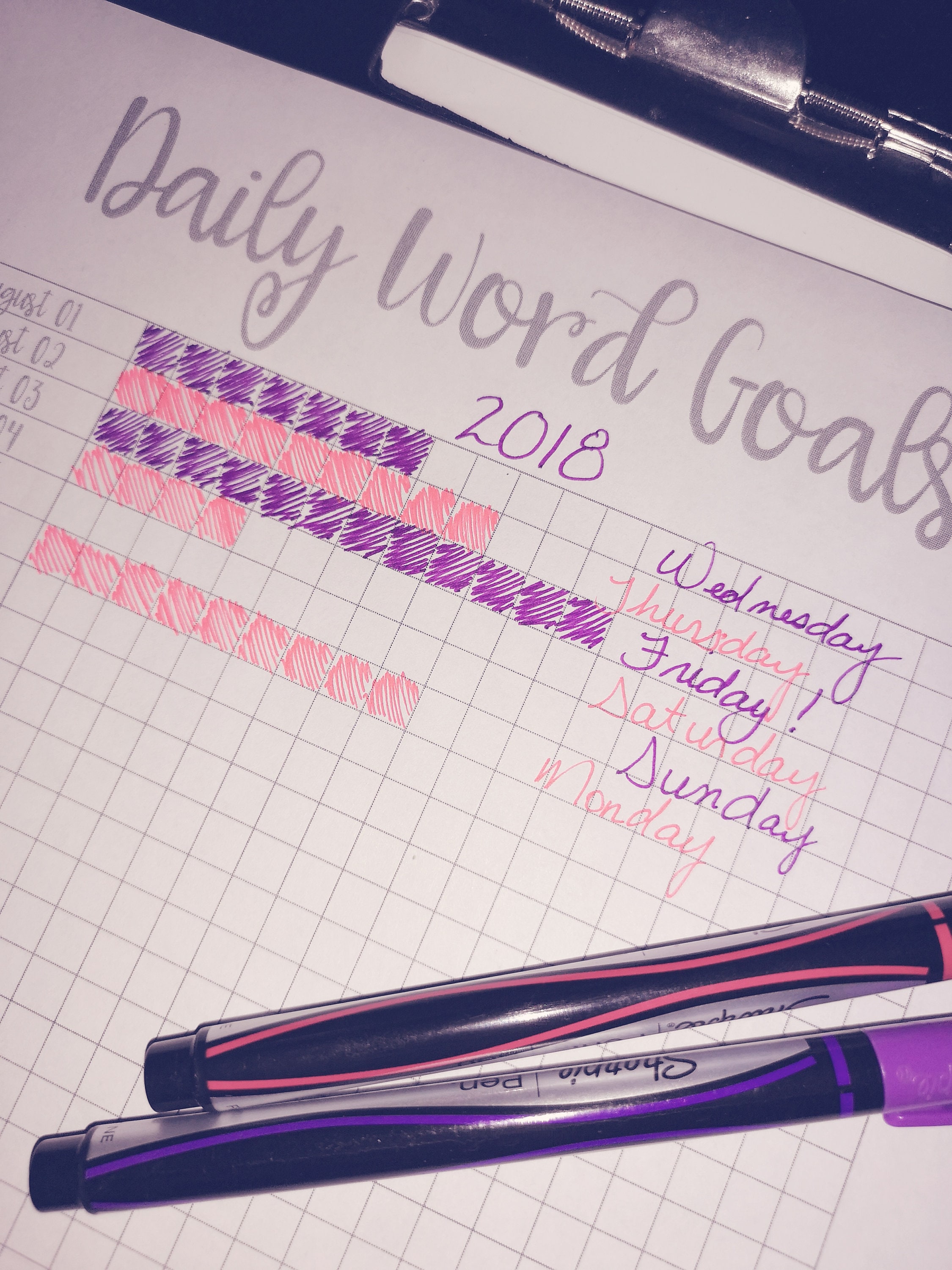 Printable Writer's Daily Word Tracker - Etsy