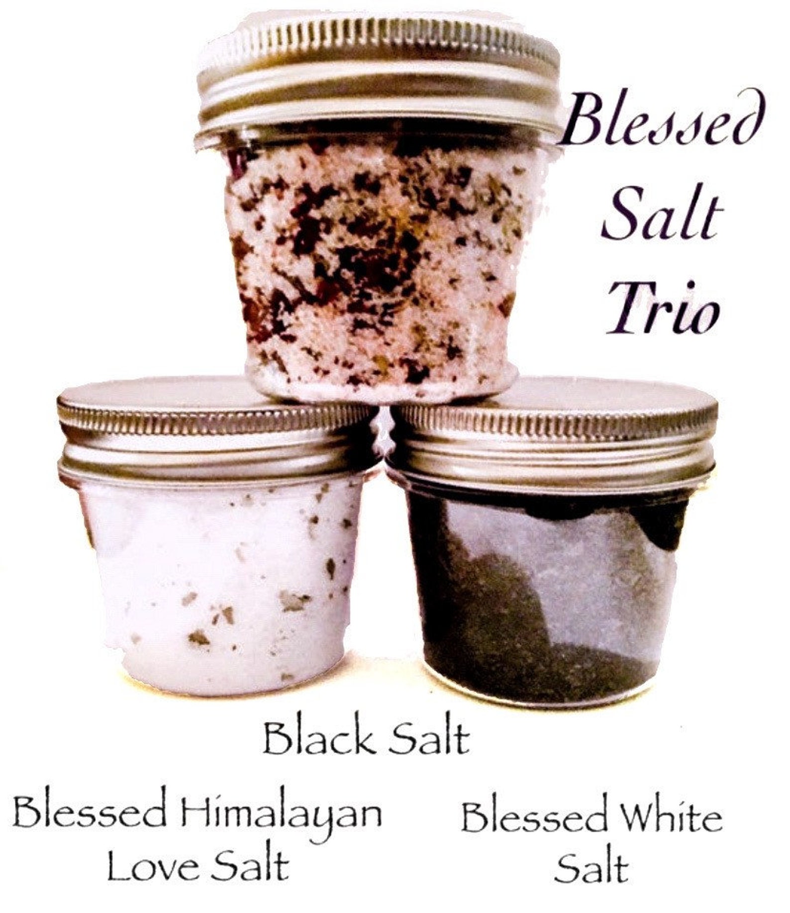 Blessed Salt Trio ritual salt black salt Himalayan Salt | Etsy