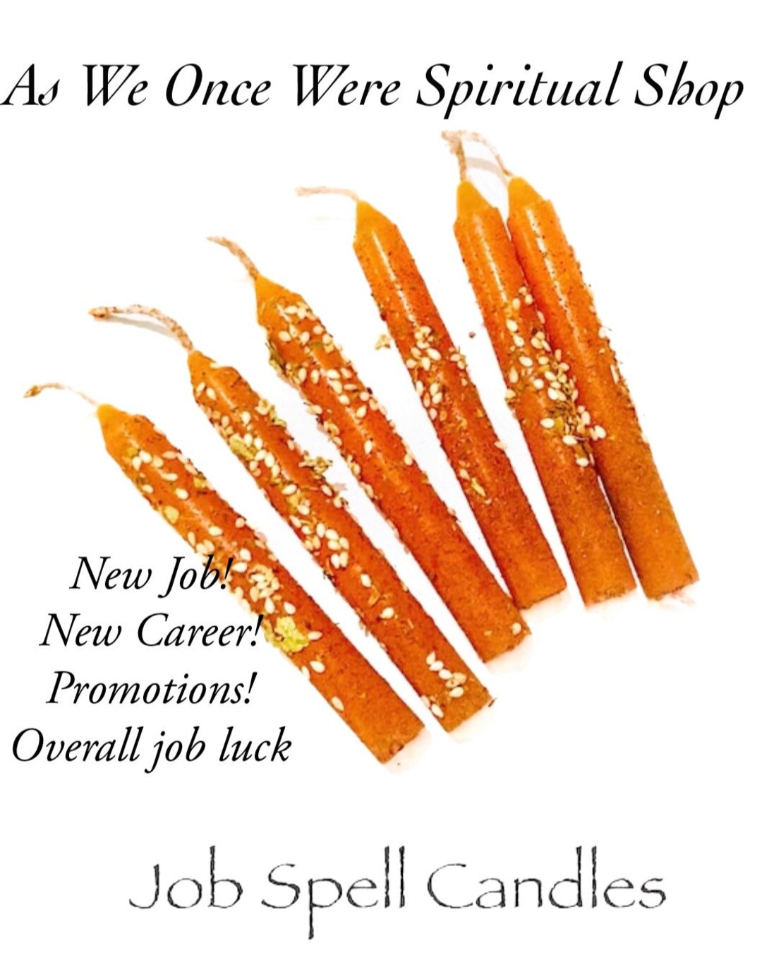 Job Spell Chime Candles, Employment Witchcraft Kit (4) - Etsy