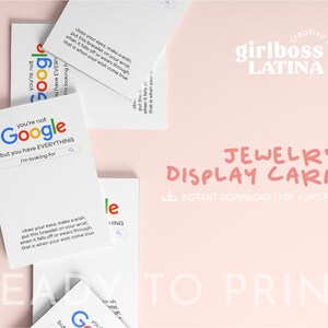 Bracelet Message Card Template Printable Jewelry Display - Etsy