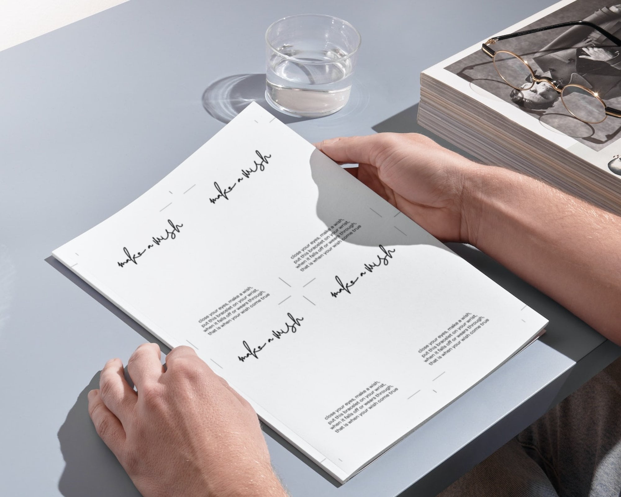 Make a Wish Bracelet Wish Card, Printable Jewelry Display Cards ...