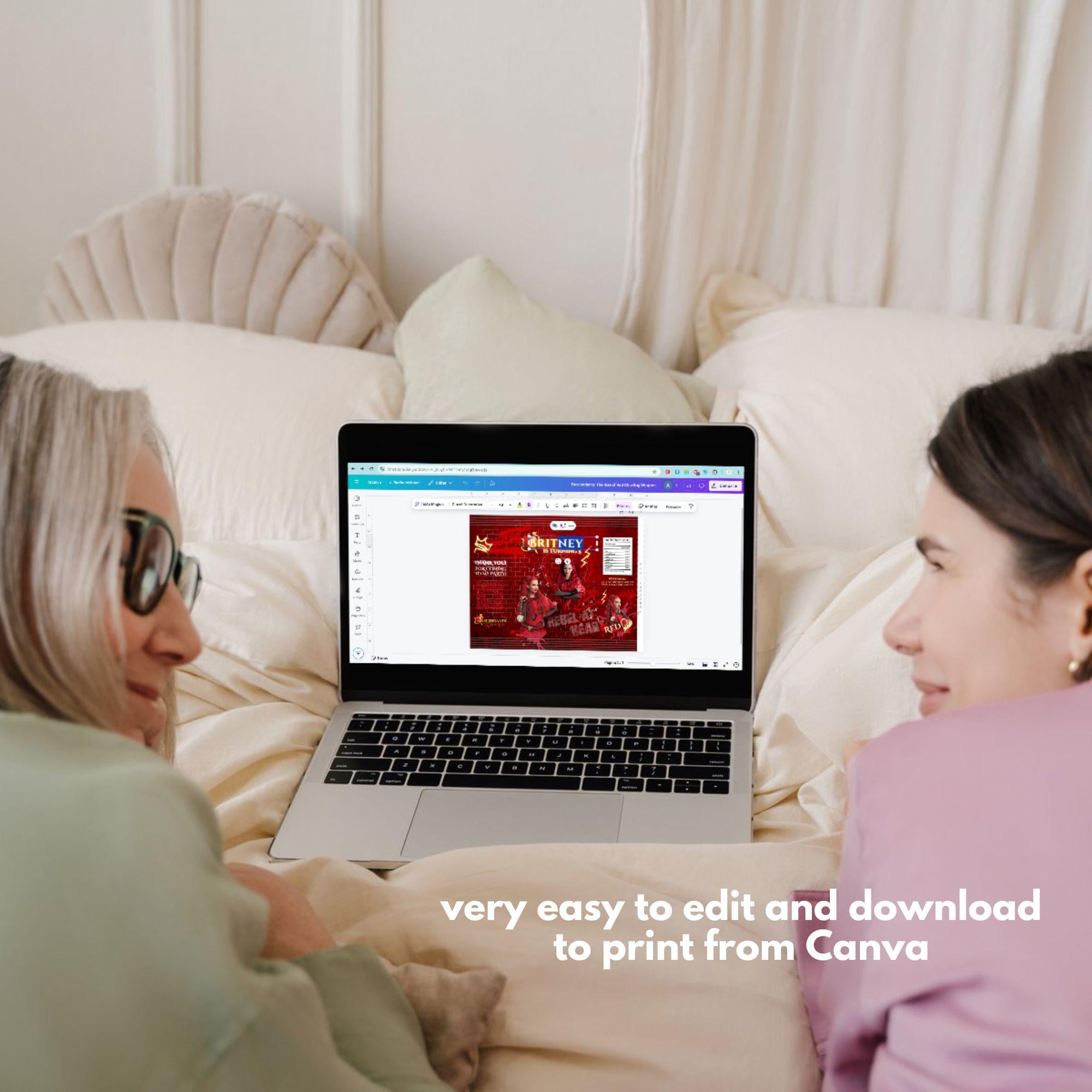 Editable Descendants 4 Red Chip Bag Wrapper, Rise of Red Party - Etsy