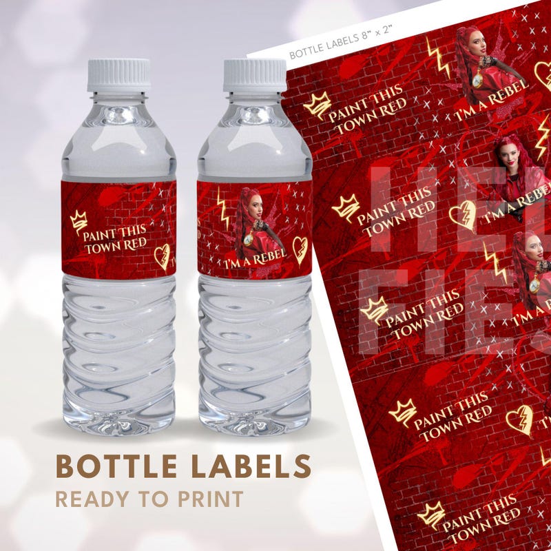 Descendants Printable Labels - Etsy