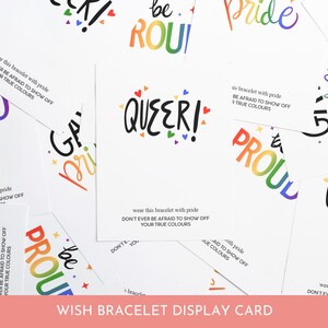 Printable Pride Bracelet Card Holder, Rainbow Bracelet Display Cards ...