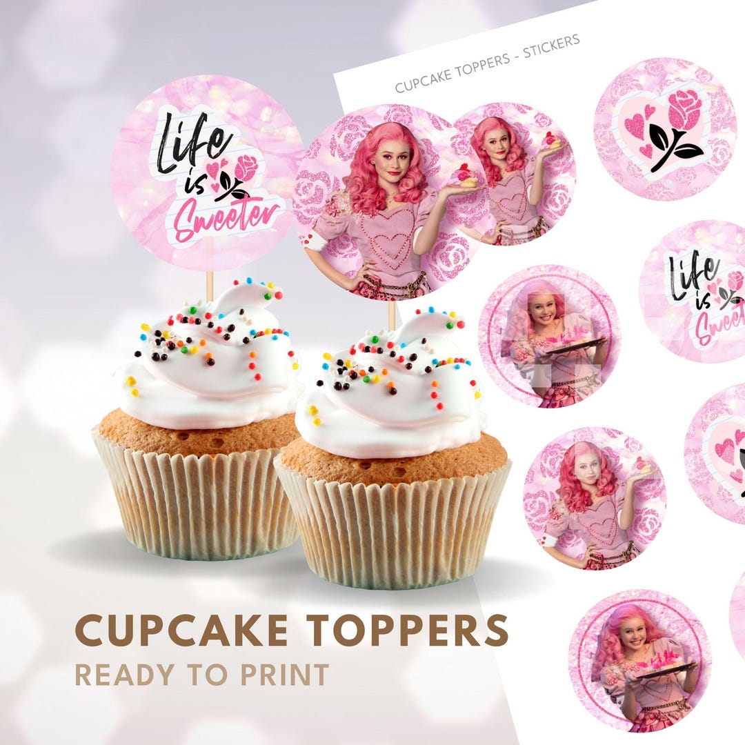 Printable Bridget Descendants 4 Cupcake Toppers, Birthday 2IN Toppers ...
