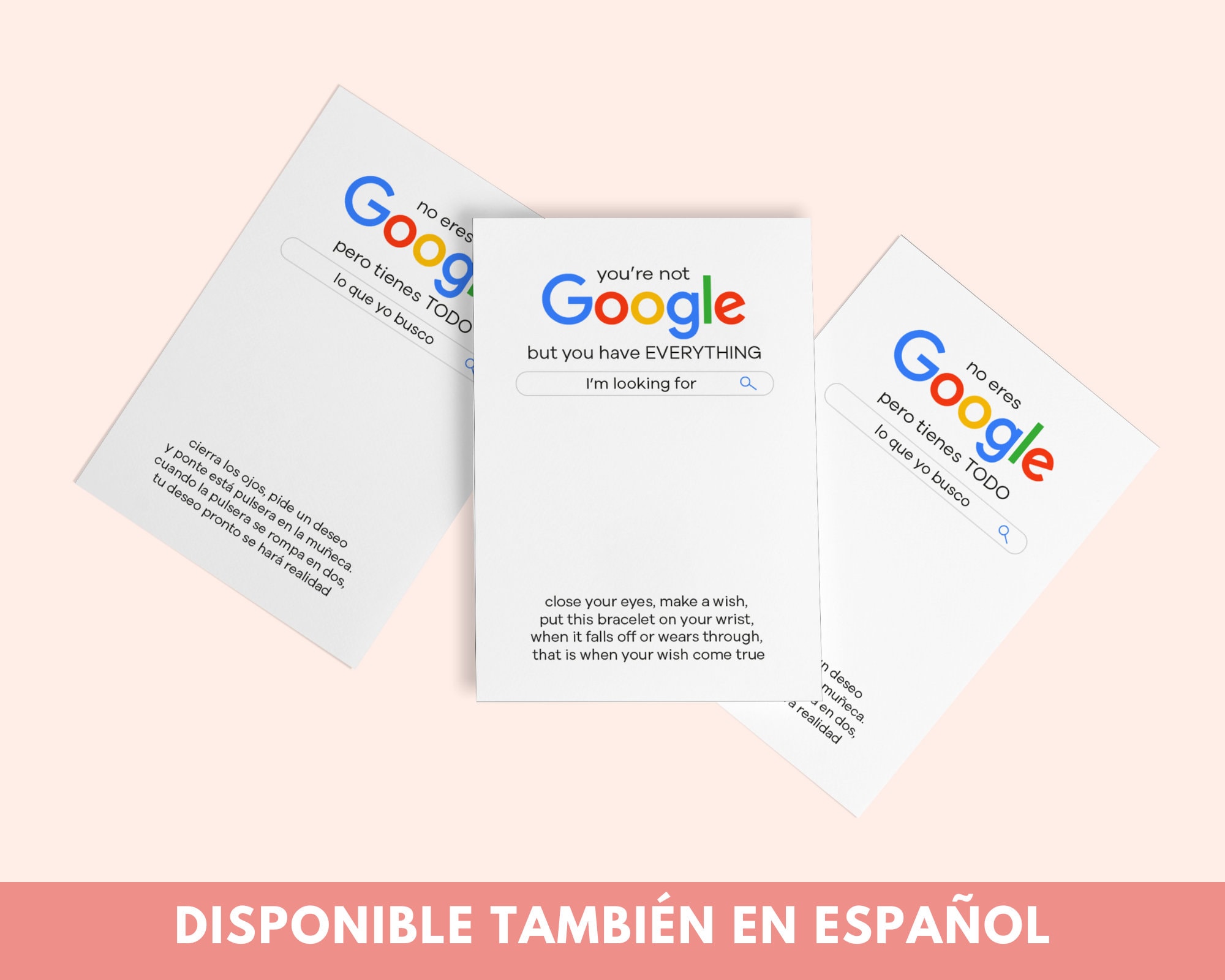 Bracelet Message Card Template, Printable Jewelry Display Cards ...