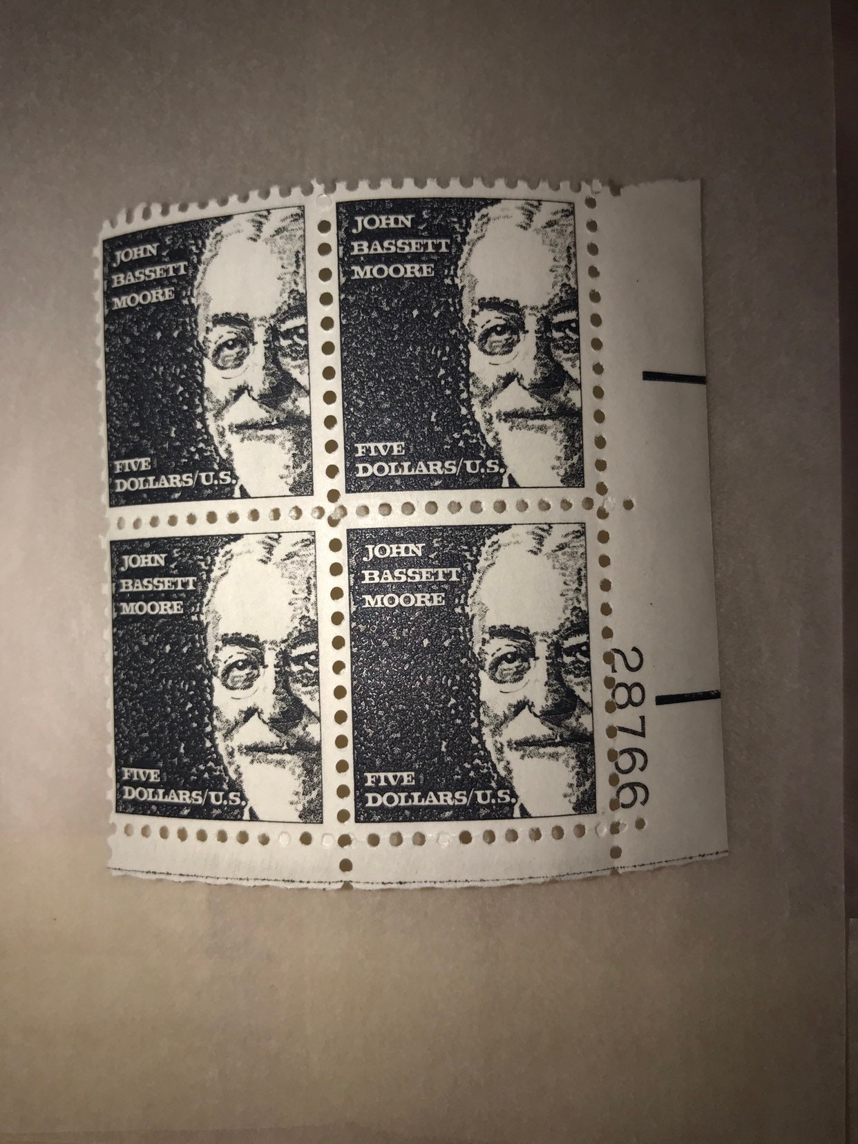 Scott #1295- 1966 John Bassett Moore 5 Dollar U.S. Stamps - Etsy