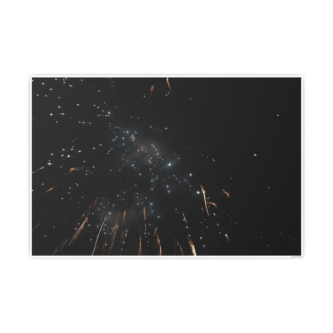 Firework Rain | Poster Photo Print - Etsy