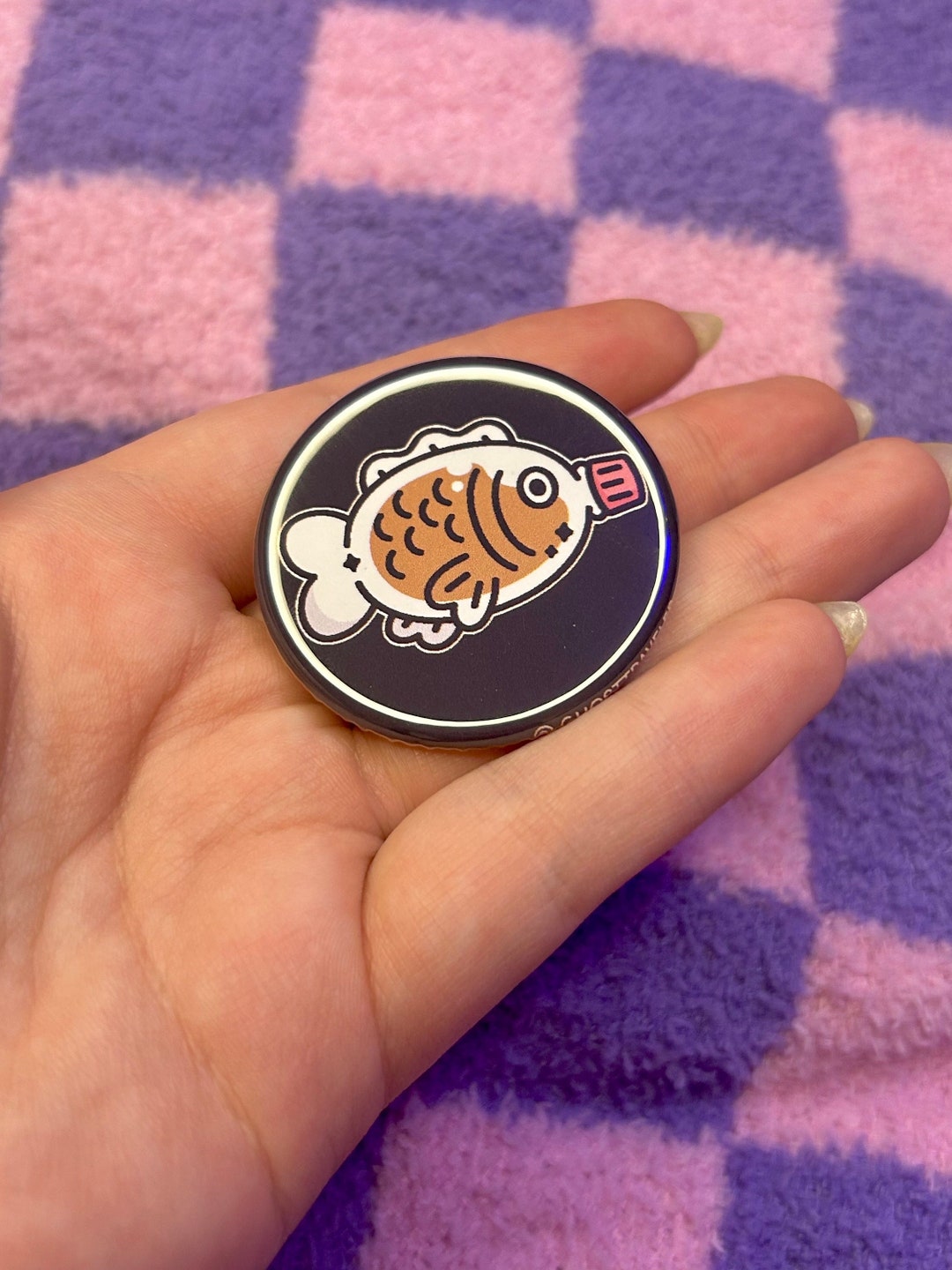 Taiyaki Fish Steel Pin | Japanese Treat Pinback Button (1.75 Inch) - Etsy