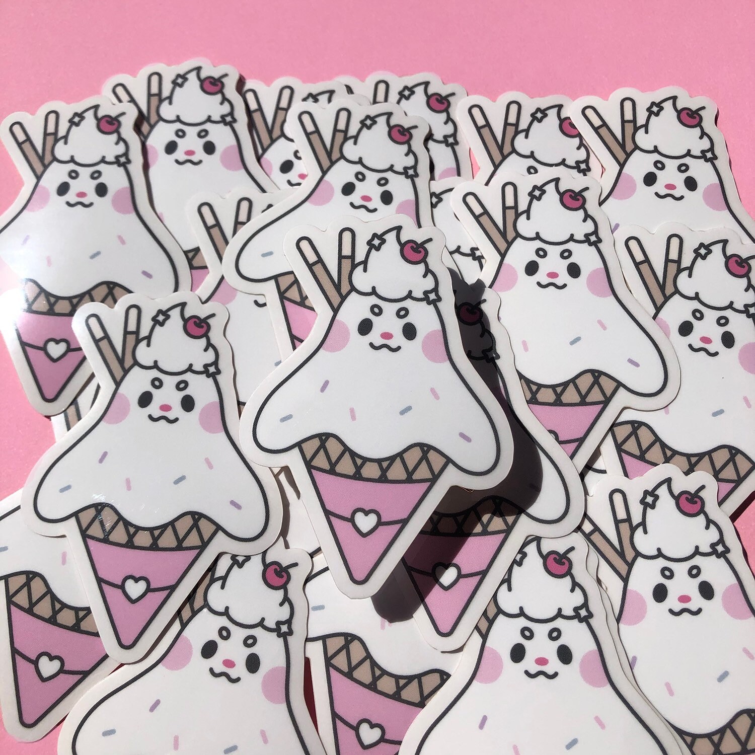 Boo Scream Ice Cream Cone Transparent Sticker | Etsy