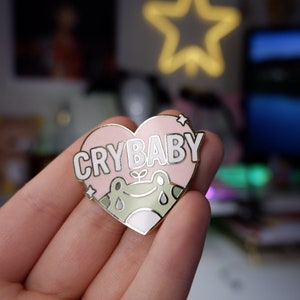 Crybaby Frog Enamel Pin - Etsy
