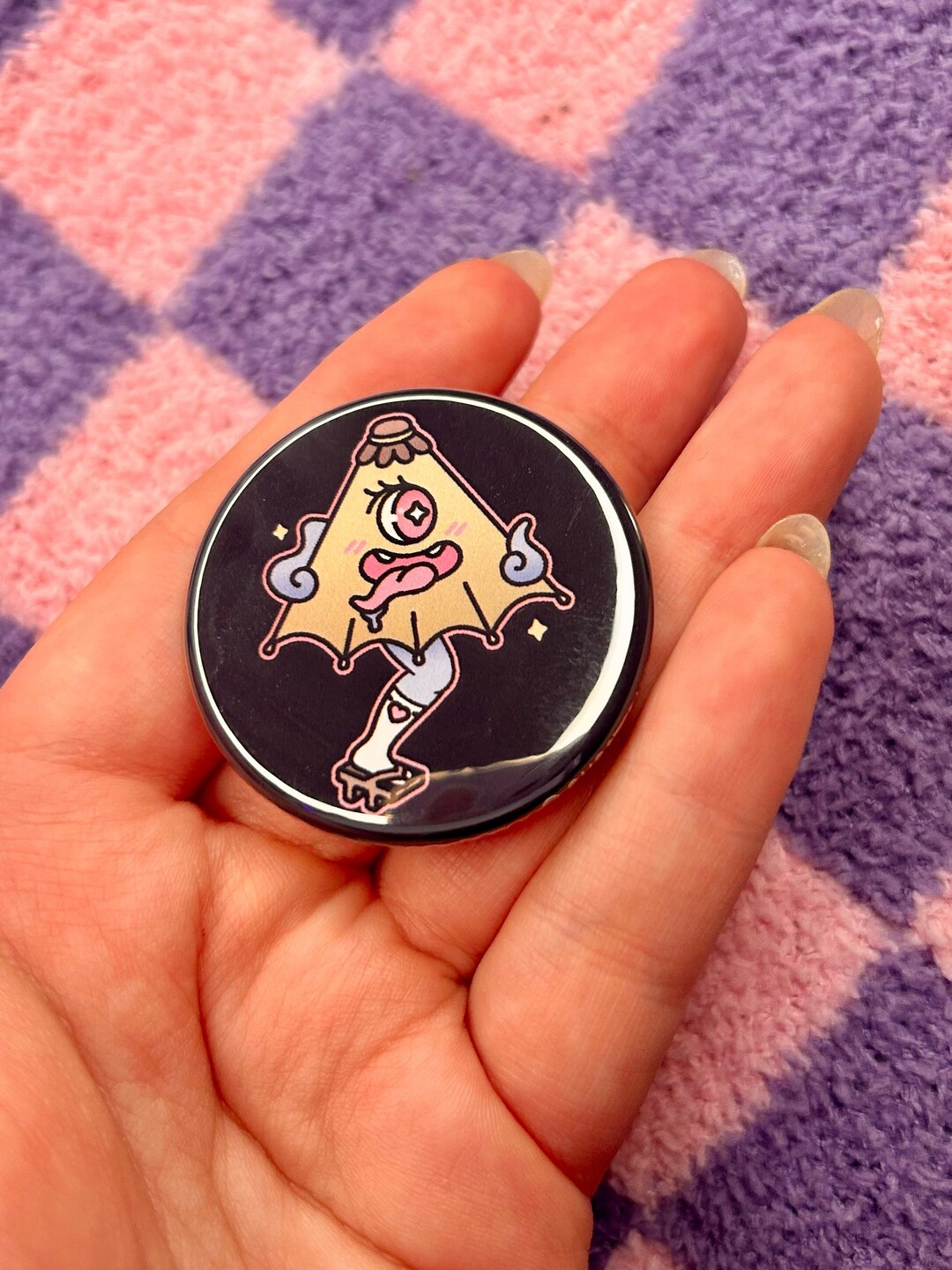 Kasa Obake Japanese Yokai 1.75 Inch | Aesthetic Round Pinback Button - Etsy