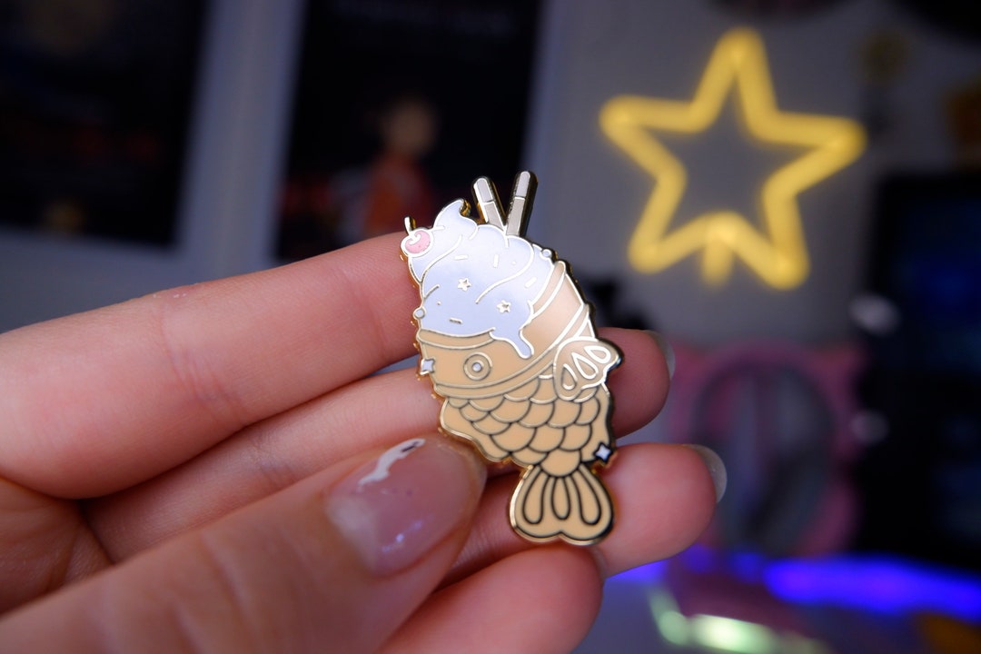Taiyaki Ice Cream Enamel Pin - Etsy