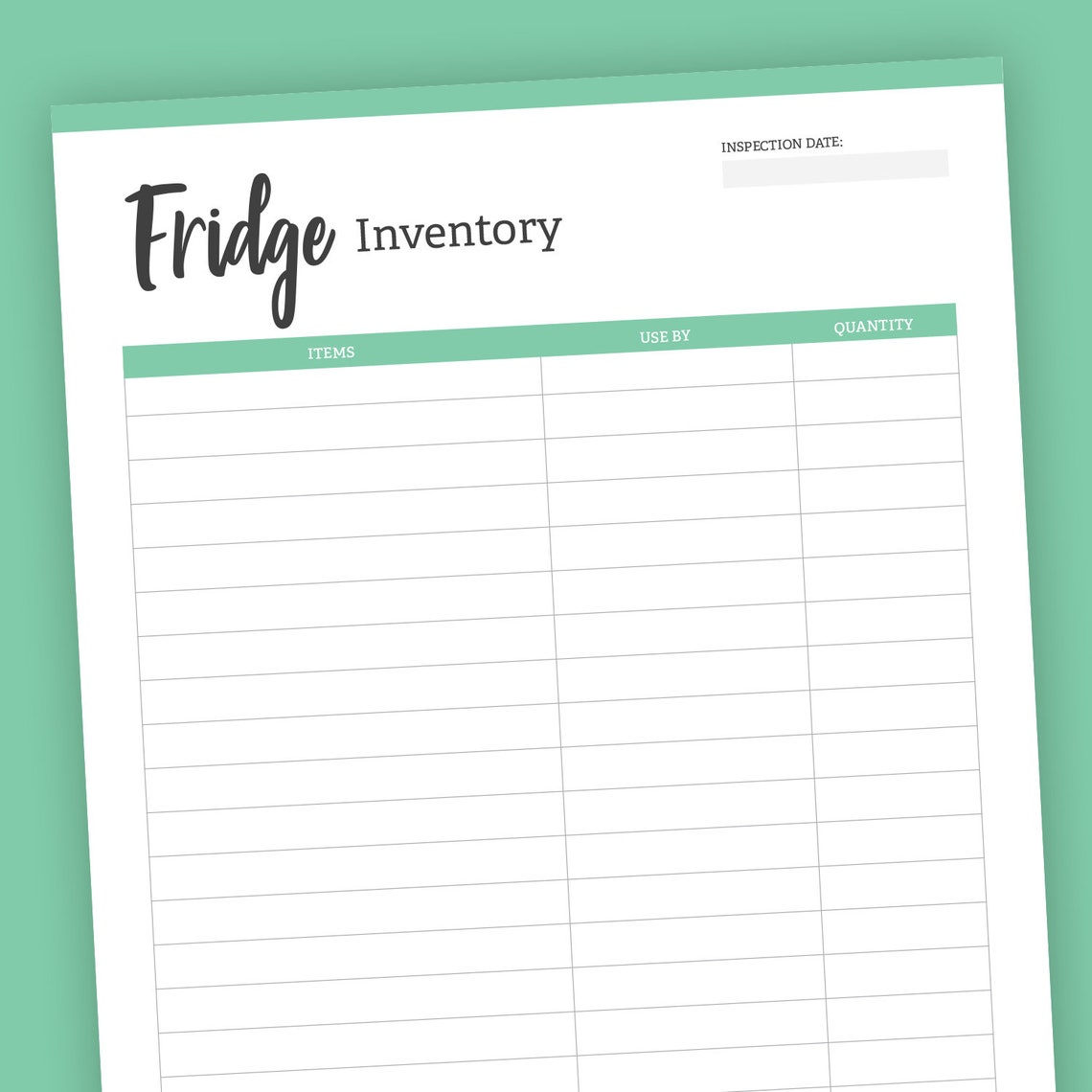 Kitchen Inventory Printables PDF Printable List Inventory - Etsy