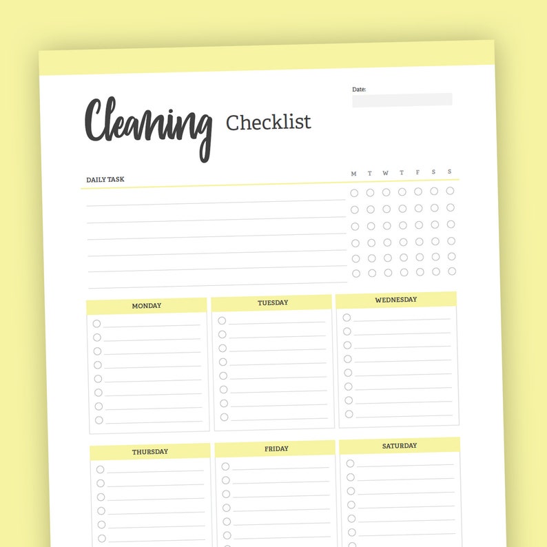 Cleaning Supplies Printables PDF Printable List Inventory Etsy
