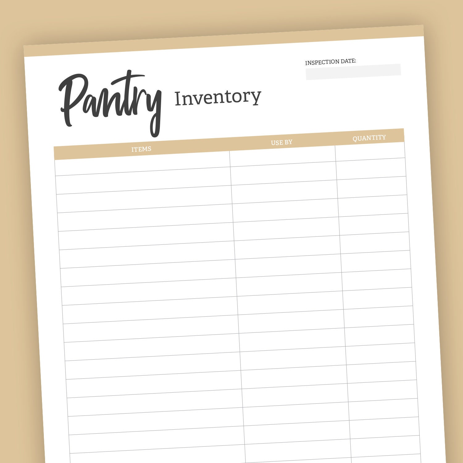 Kitchen Inventory Printables PDF Printable List Inventory - Etsy