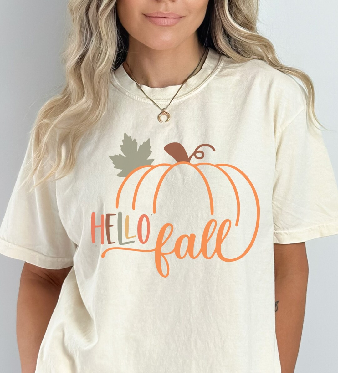 Hello Fall Shirt, Fall Vibes Shirt, Fall Shirt, Comfort Colors® Shirt ...