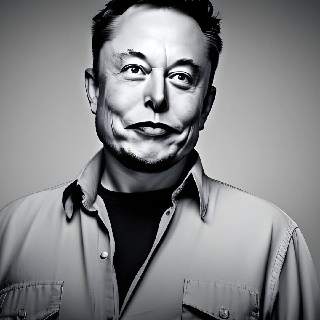 Elon Musk Digital AI Art Portrait - Etsy