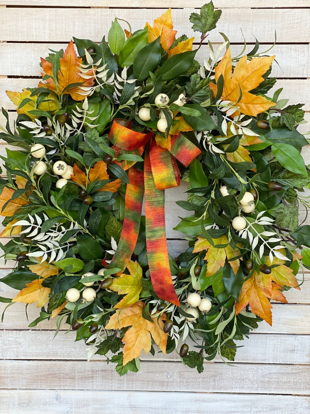 Fall Wreath for Front Door, Fall Wreath, Front Door Wreath, Autumn ...