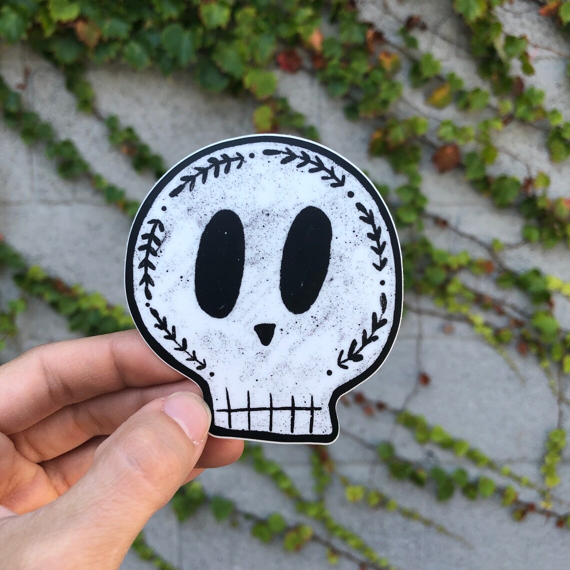 Skull Sticker Vinyl Skeleton | Etsy