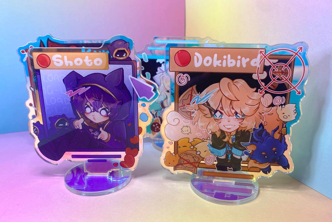 Vtuber Standees - Dokibird, Shoto , K9kuro, Maid Mint - 15cm - Etsy UK