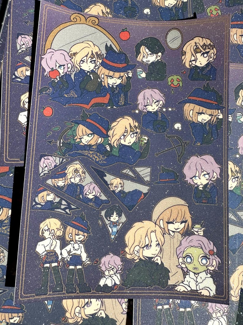Twisted Wonderland Inspired Sticker Sheets - Etsy