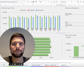 Barber Spreadsheet - Etsy