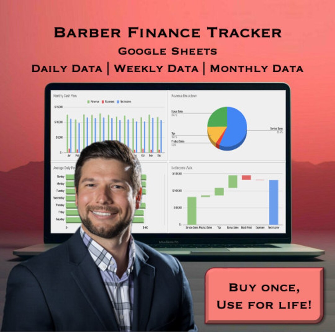 Salon Business Spreadsheet | Barber Bookkeeping Spreadsheet | Salon ...