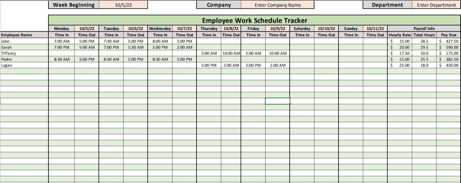 employee-work-scheduler-microsoft-excel-spreadsheet-template-etsy