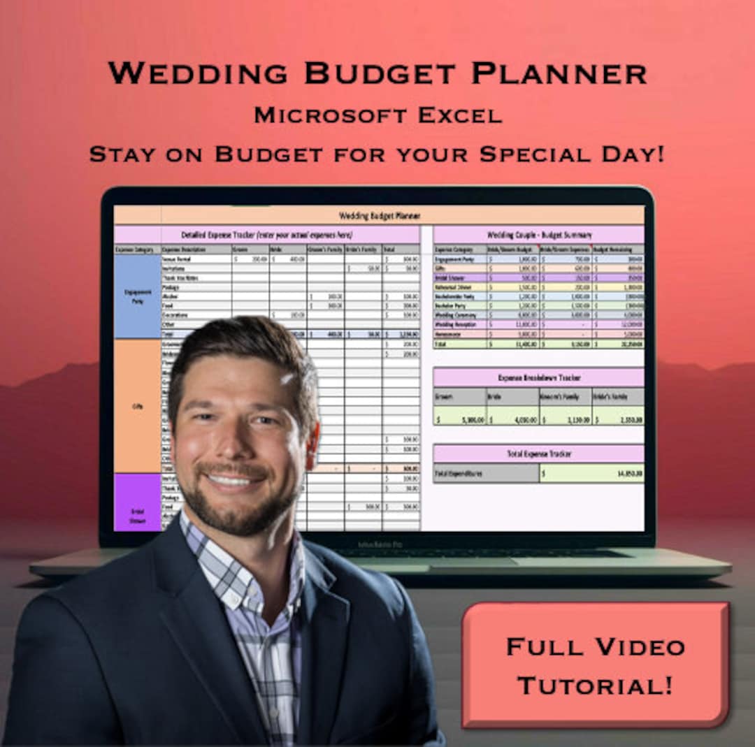 Wedding Budget Planner Wedding Finance Template Wedding Spreadsheet ...