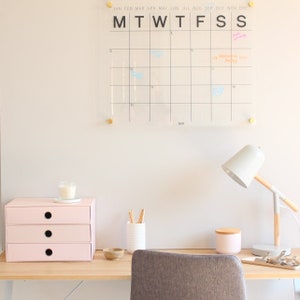 Clear A2 Acrylic Monthly Wall Calendar Planner Landscape - Etsy New Zealand