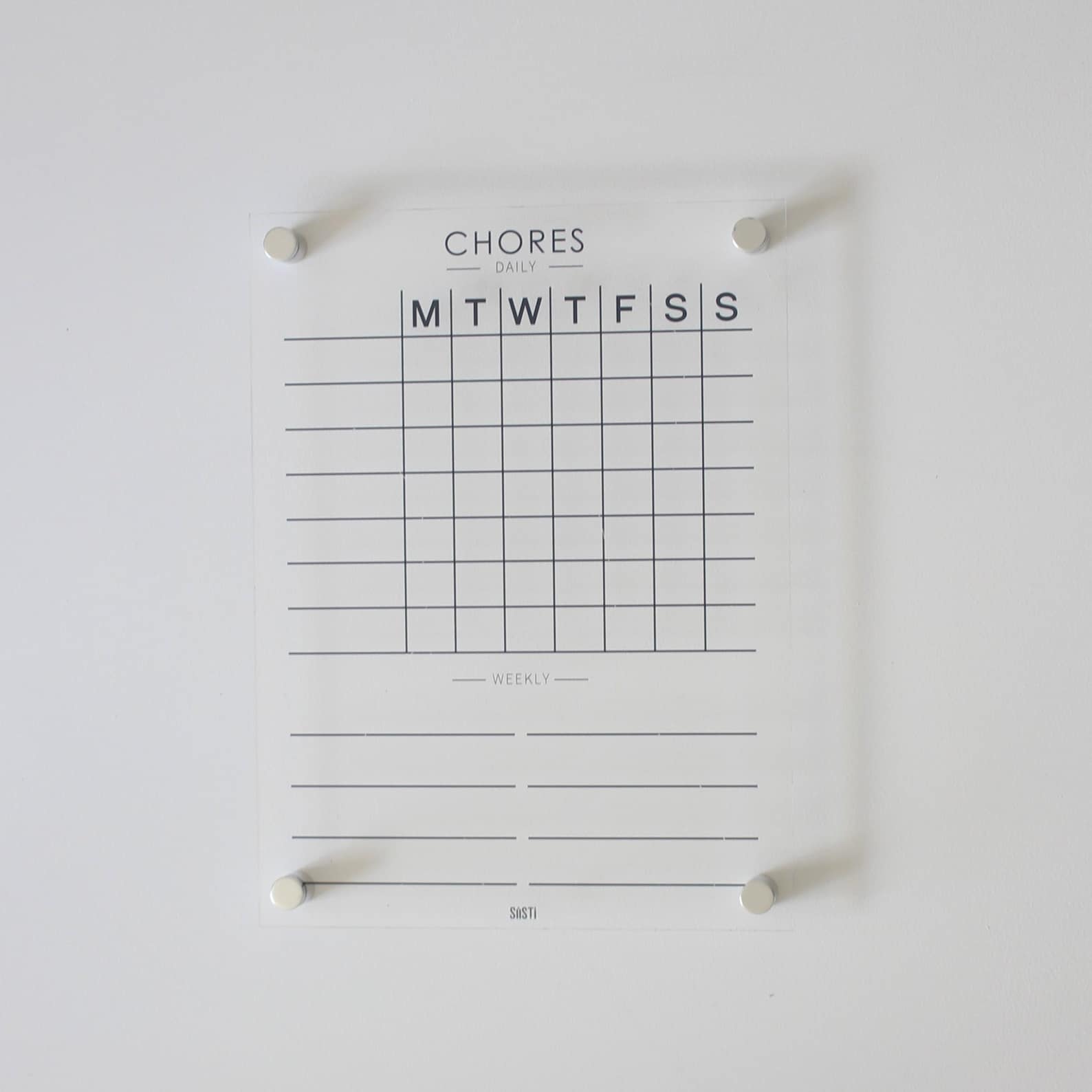 Clear Acrylic Dry Erase Chore Chart Kids Chore Chart | Etsy