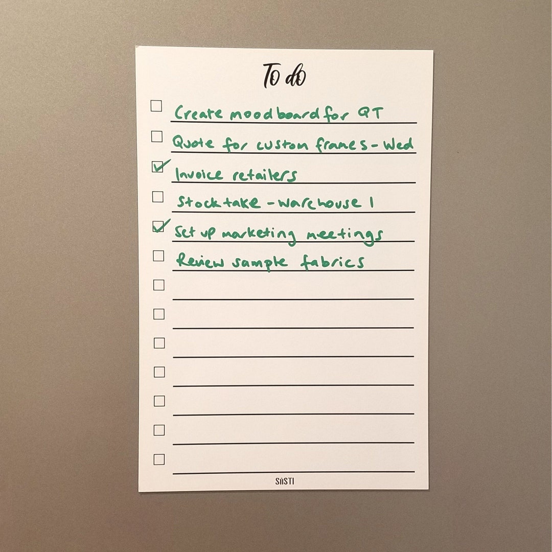 Reusable White Magnetic Fridge to Do List - Etsy Australia