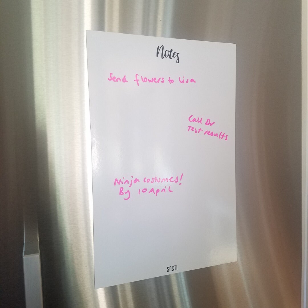 White Magnetic Fridge Note Planner A4 - Etsy
