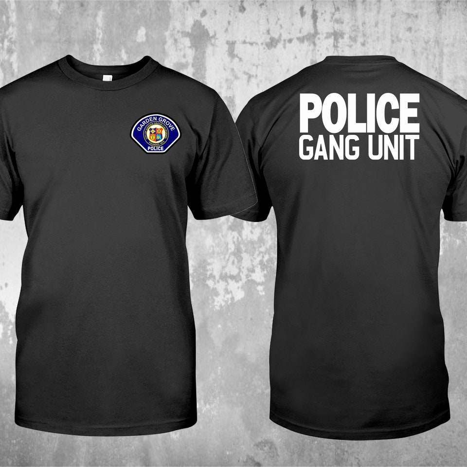 Law Enforcement Intelligence Tee Police Gang Unit T-Shirt - Front And ...