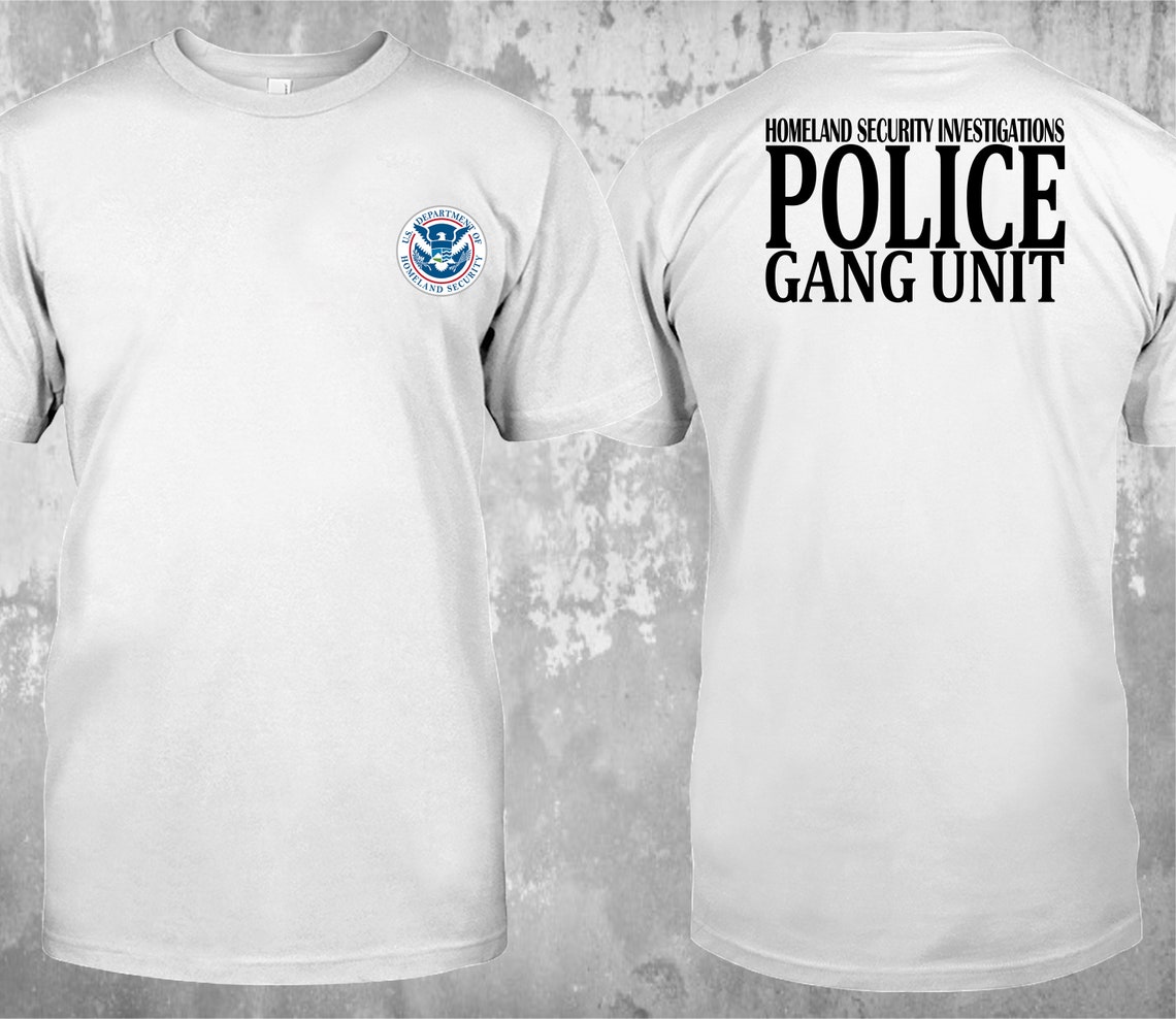 New Police Department Police Homeland Gang Unit Special Force T-shirt ...