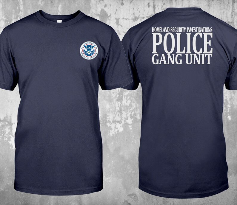 New Police Department Police Homeland Gang Unit Special Force T-shirt ...