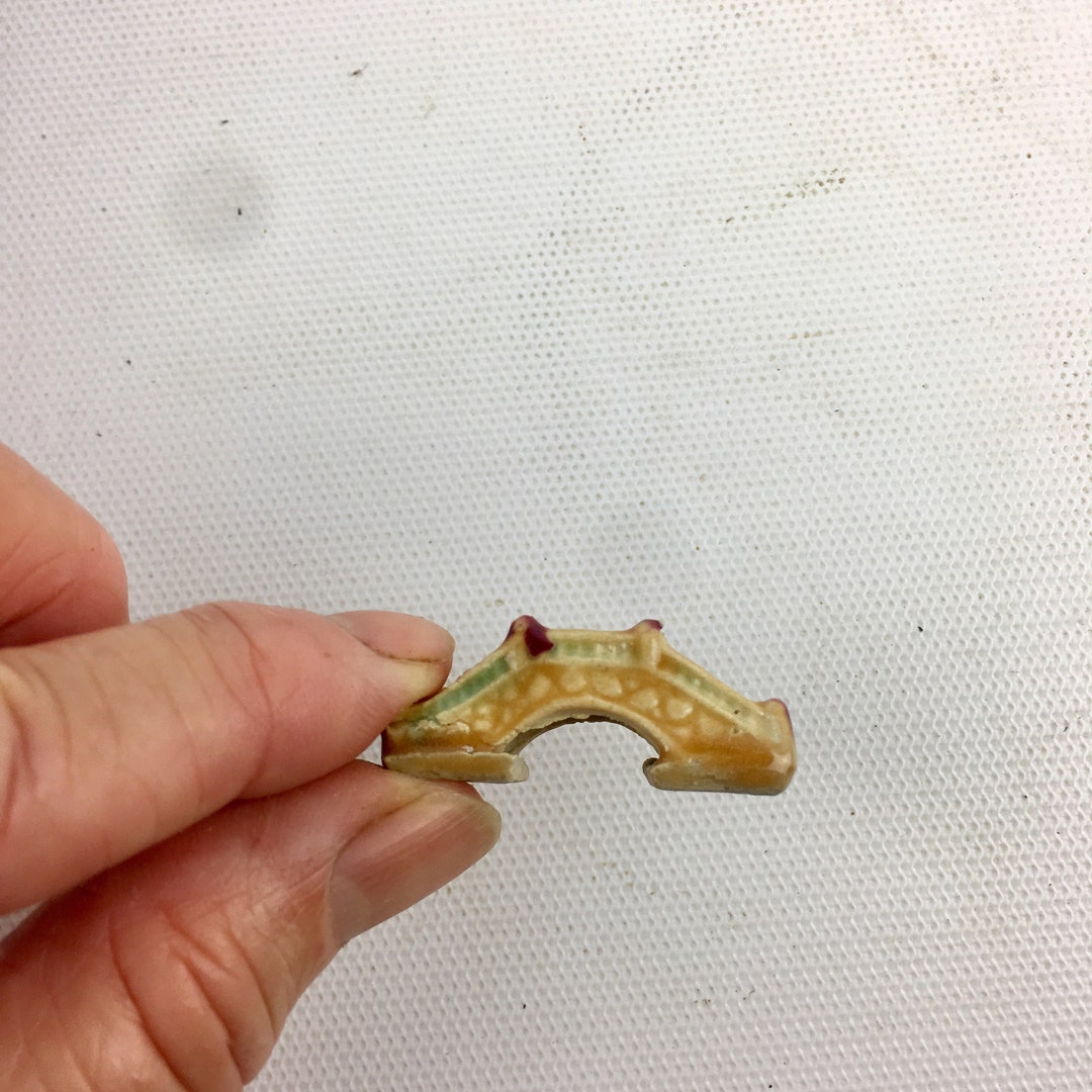 Bonsai Figurine Mini Bridge, Mudman, Handmade, Small Statue, Miniature ...