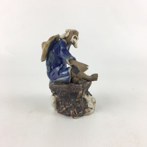 Bonsai Figurine, Fisherman, Mudmen, Handmade, Statue, Mini Home Decor ...