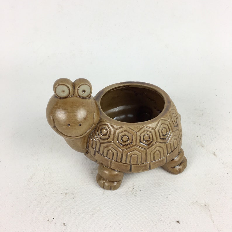 Pottery Cute Turtle Animal Planter Indoor Plants Small | Etsy