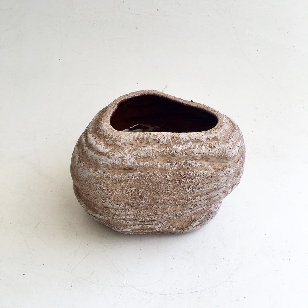 Rock Ceramic Pottery, 6" Bonsai Planter for Indoor Plants, Outdoor ...